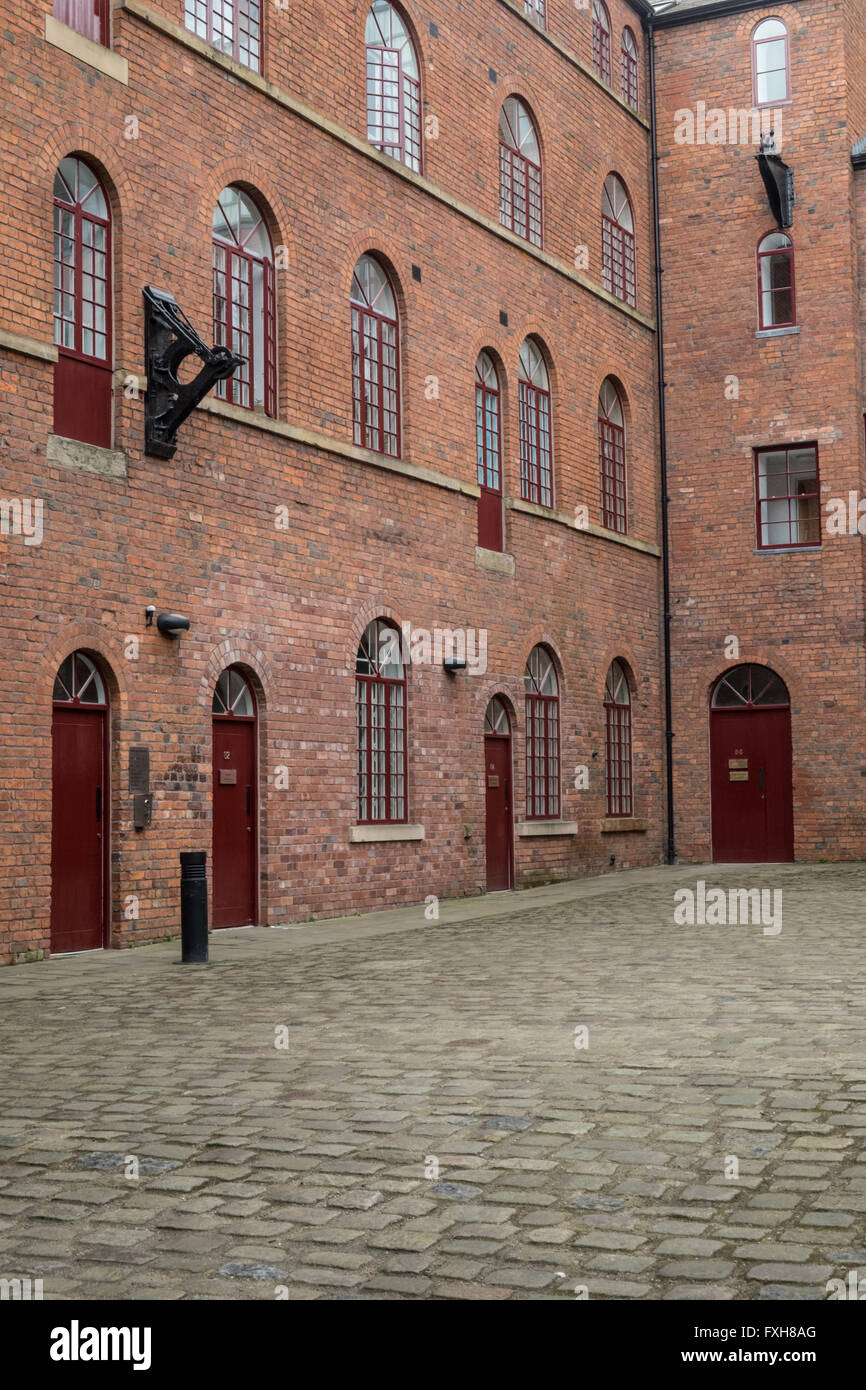 Cobbled mill yard in Sheffield Stock Photo - Alamy