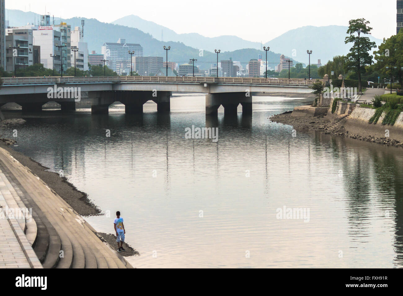 Aioi Bridge & River, Hiroshima (Atomic Bombing target Stock Photo - Alamy
