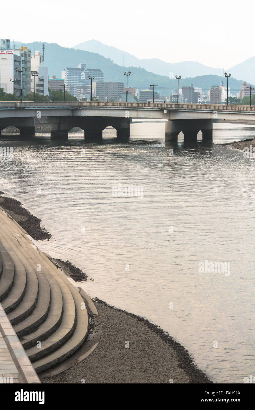 Aioi Bridge & River, Hiroshima (Atomic Bombing target Stock Photo - Alamy
