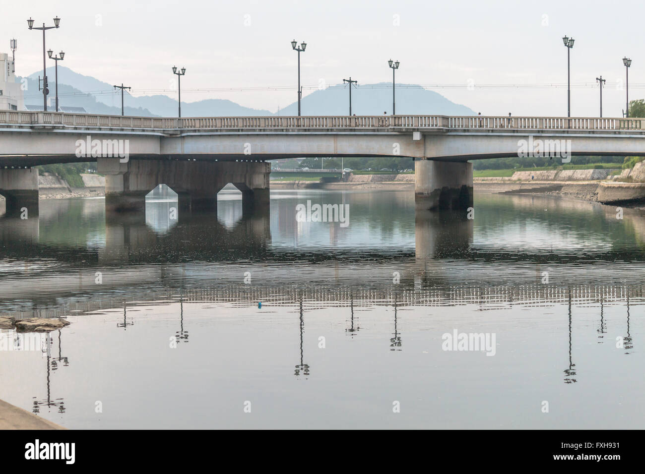 Aioi Bridge & River, Hiroshima (Atomic Bombing target Stock Photo - Alamy