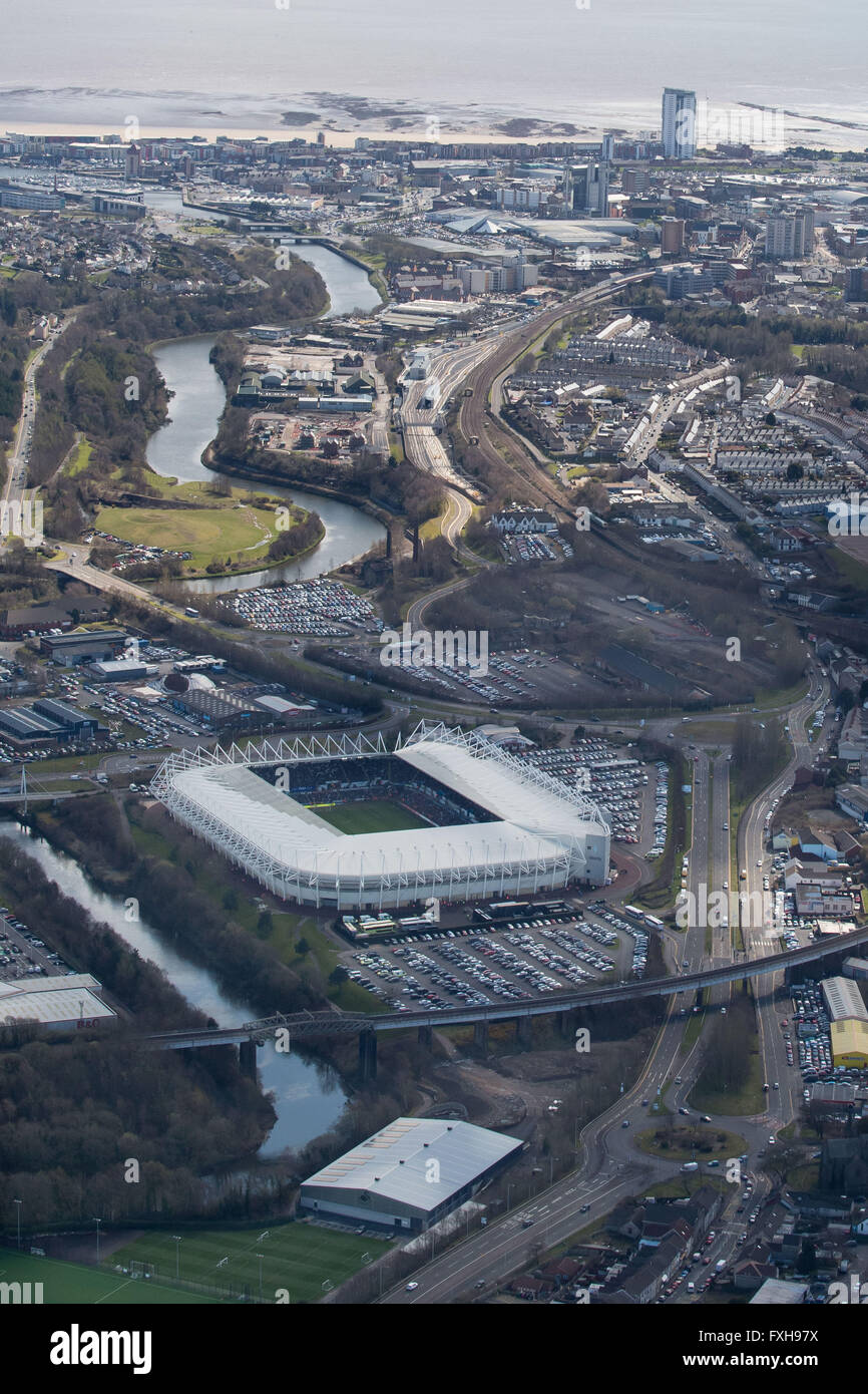 Swansea stadium aerial hi-res stock photography and images - Alamy