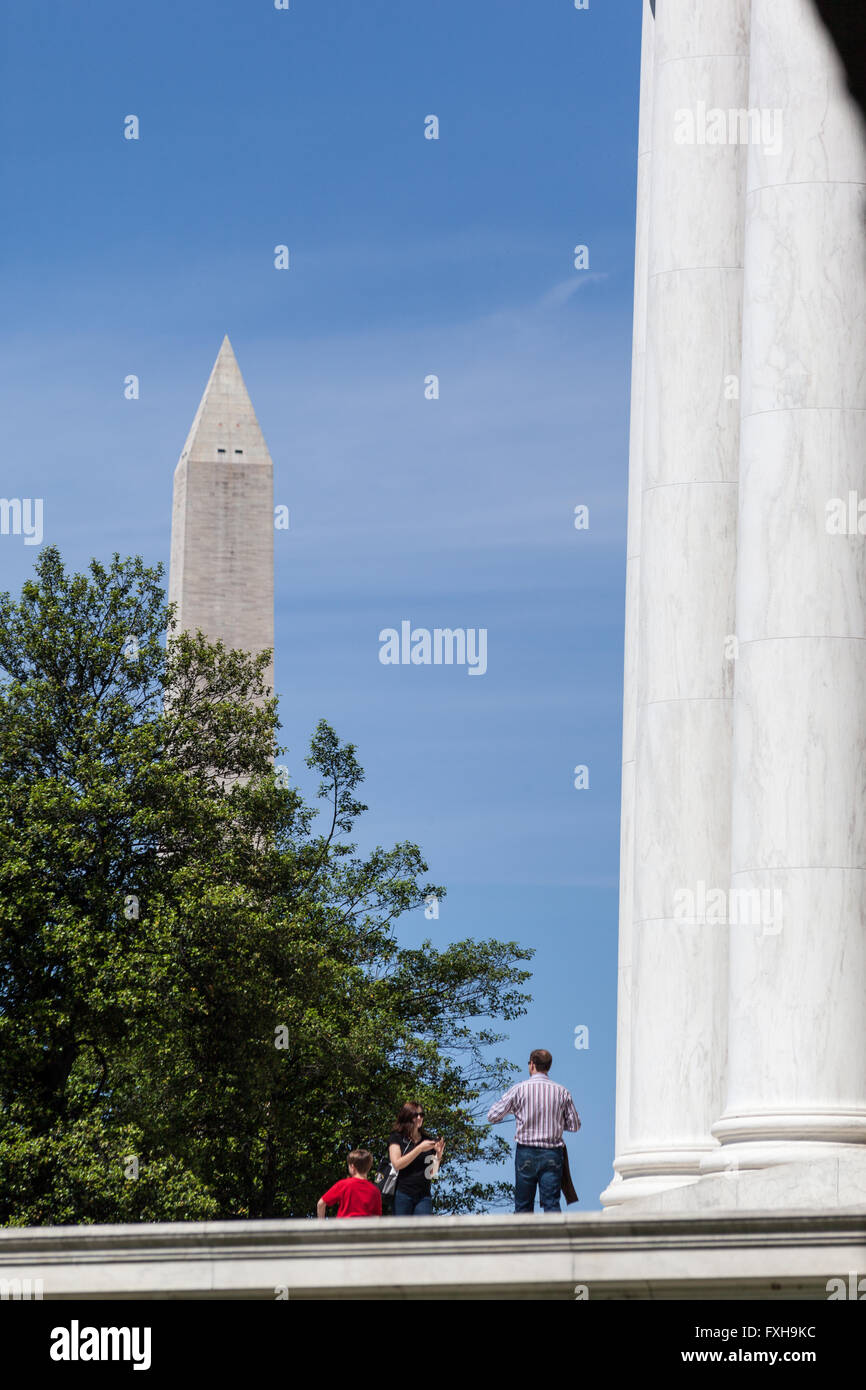 Thomas Jefferson memorial Obelisk Washington DC Stock Photo - Alamy