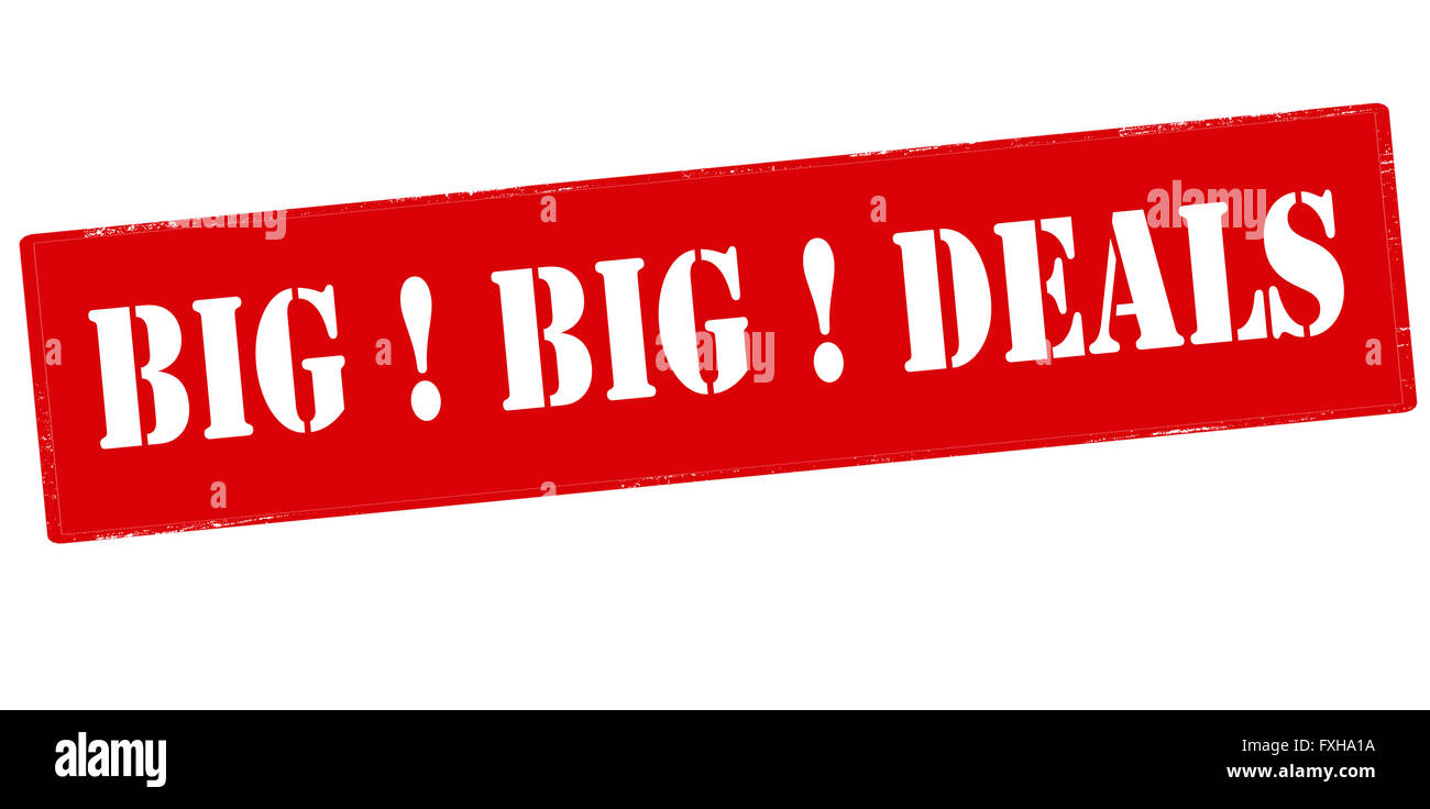 Rubber stamp with text big deals inside, vector illustration` Stock ...