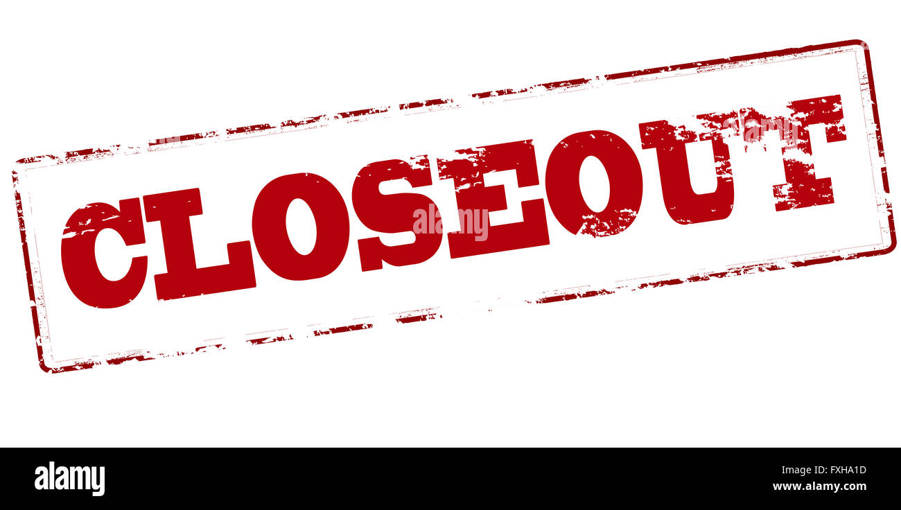 Rubber stamp with word closeout inside, vector illustration` Stock ...