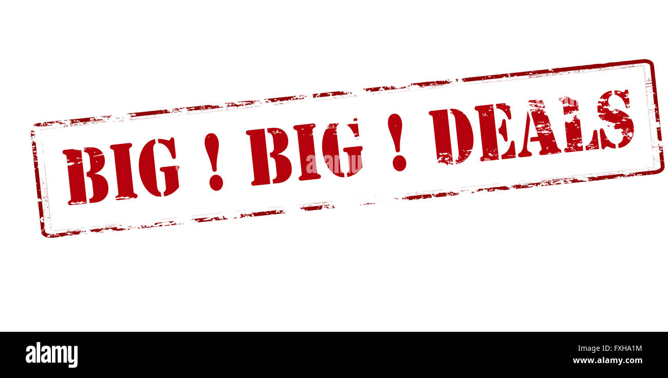 Rubber stamp with text big deals inside, vector illustration` Stock ...