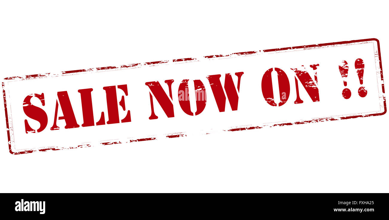 Rubber stamp with text sale now on inside, vector illustration` Stock ...