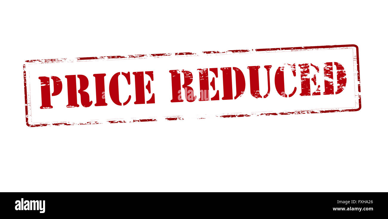 Rubber stamp with text price reduced inside, vector illustration` Stock ...