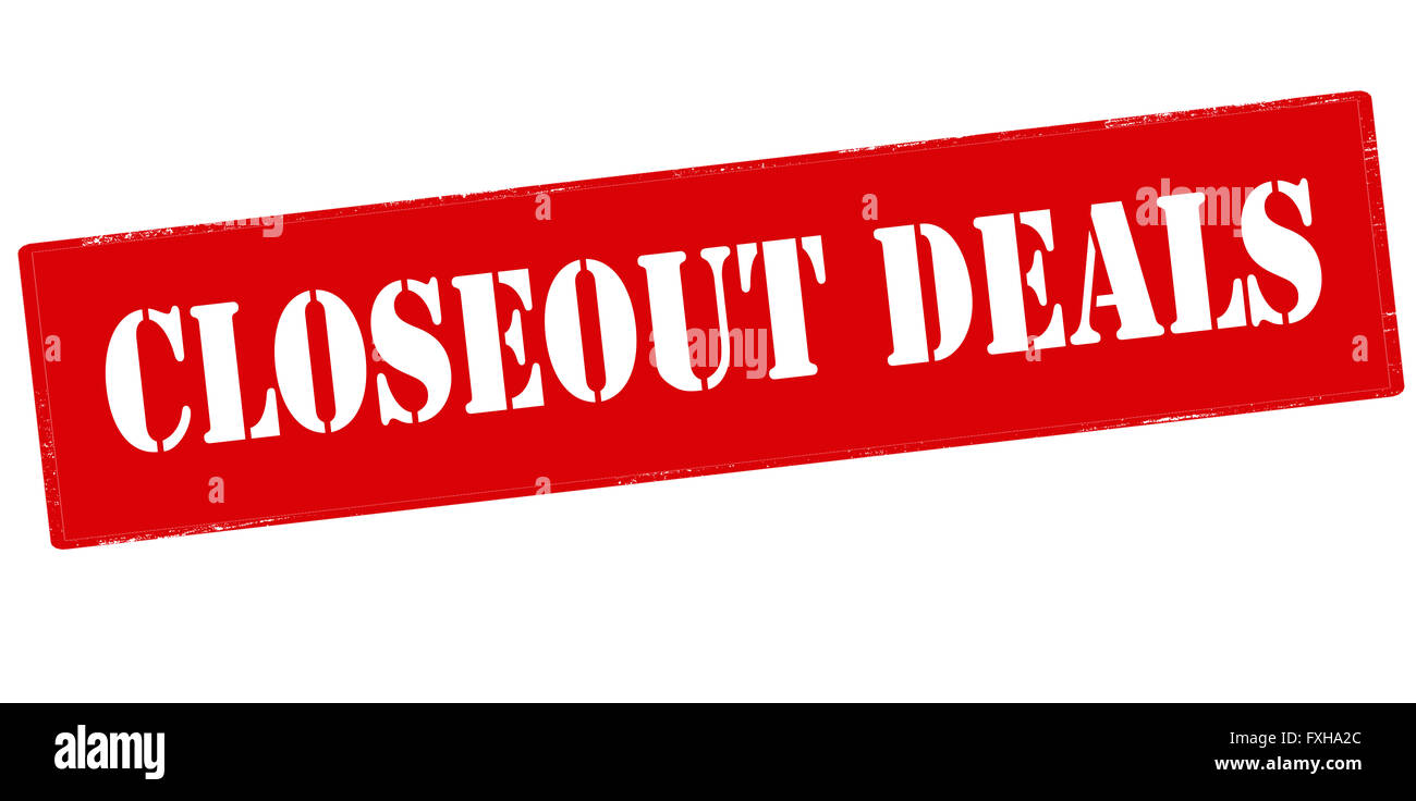 Rubber stamp with text closeout deals inside, vector illustration ...