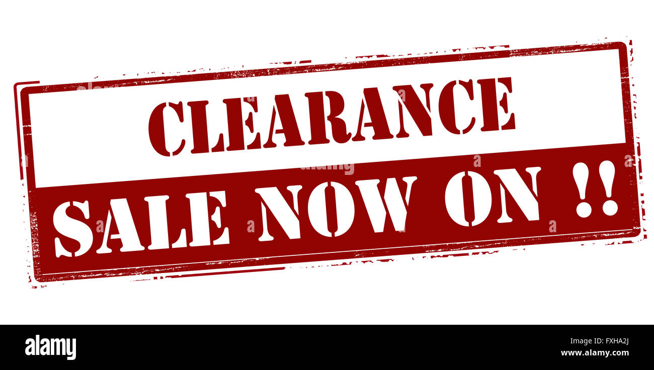 Rubber stamp with text clearance sale now on inside, vector ...
