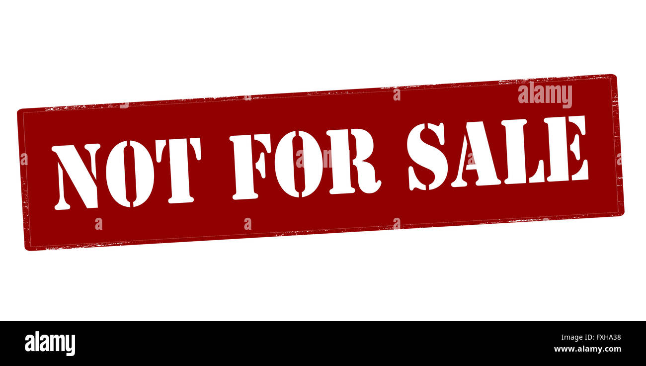 Rubber stamp with text not for sale inside, vector illustration` Stock ...