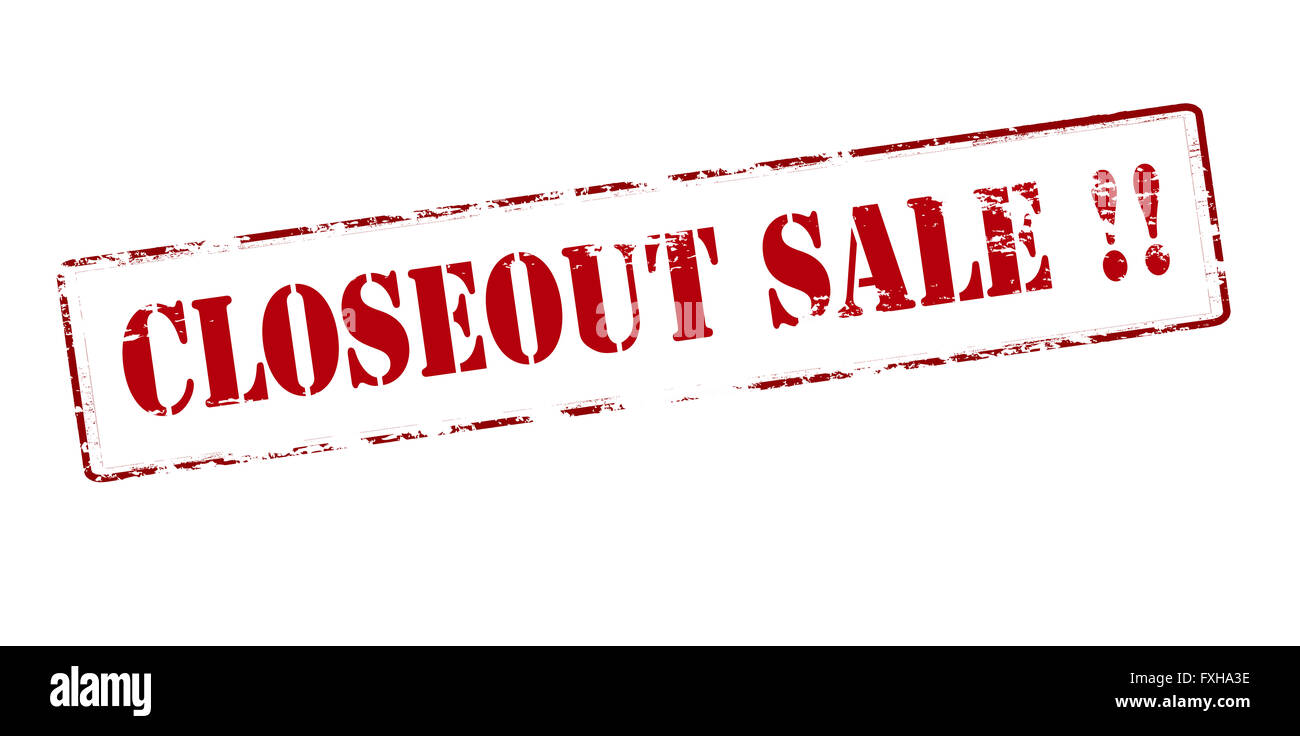 Rubber stamp with text closeout sale inside, vector illustration` Stock ...