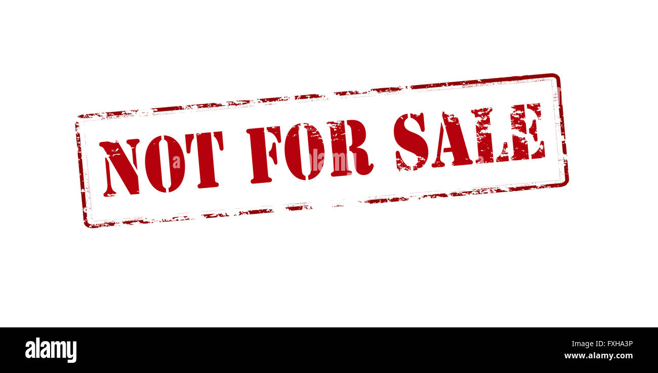 Rubber stamp with text not for sale inside, vector illustration` Stock ...