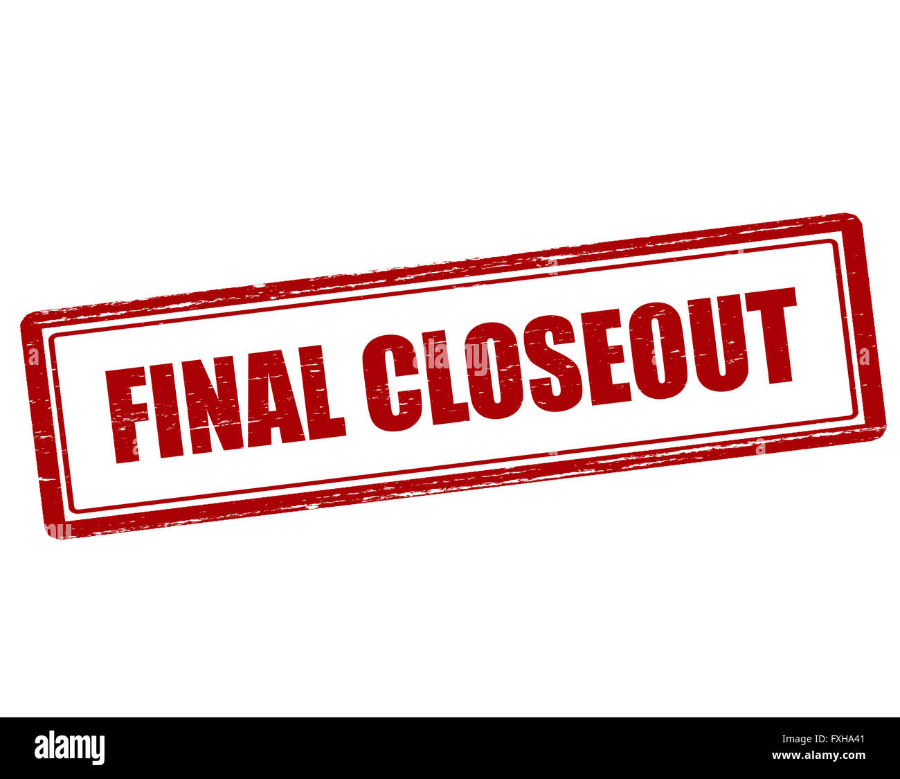 Rubber stamp with text final closeout inside, vector illustration ...