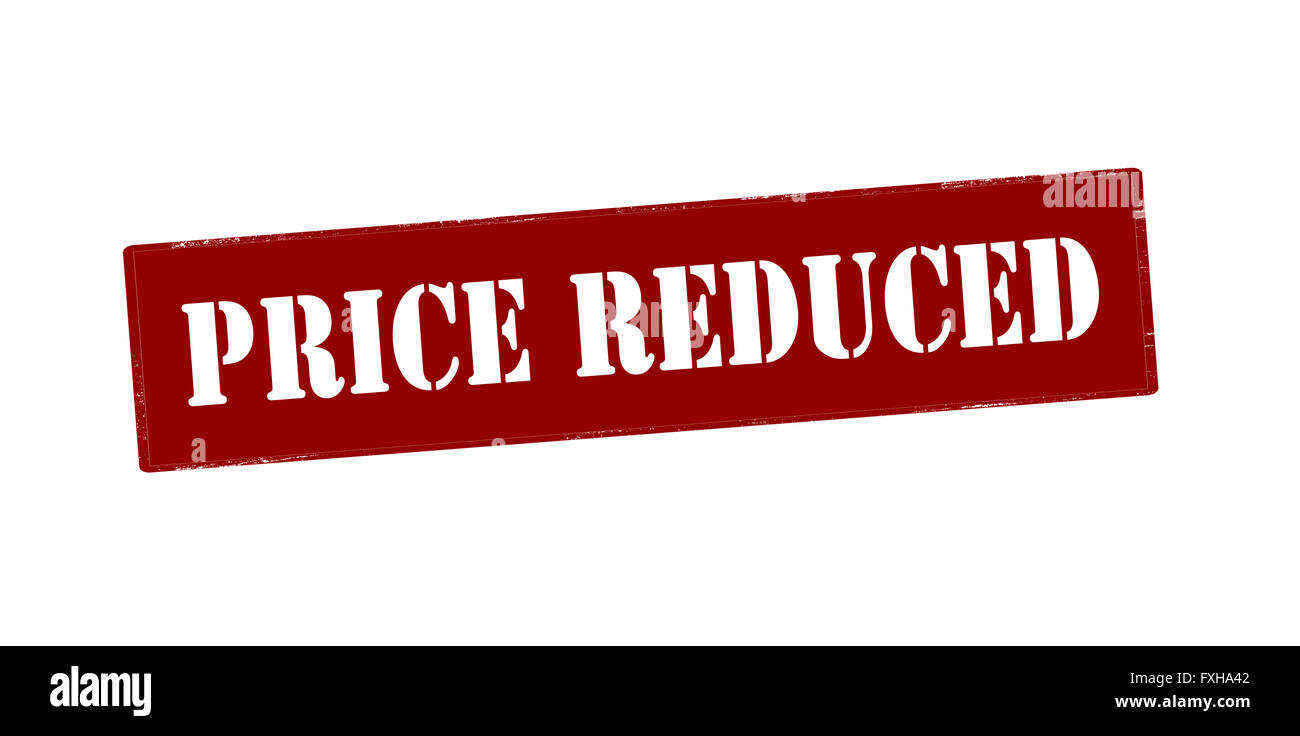 Rubber stamp with text price reduced inside, vector illustration` Stock ...