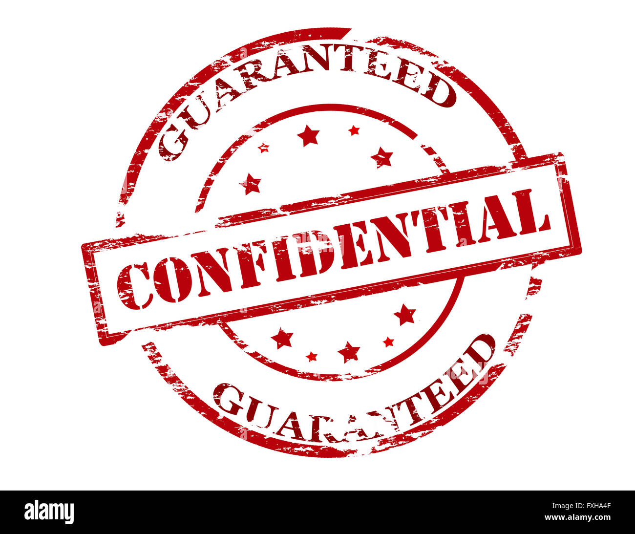 Rubber stamp with text confidential guaranteed inside, vector ...