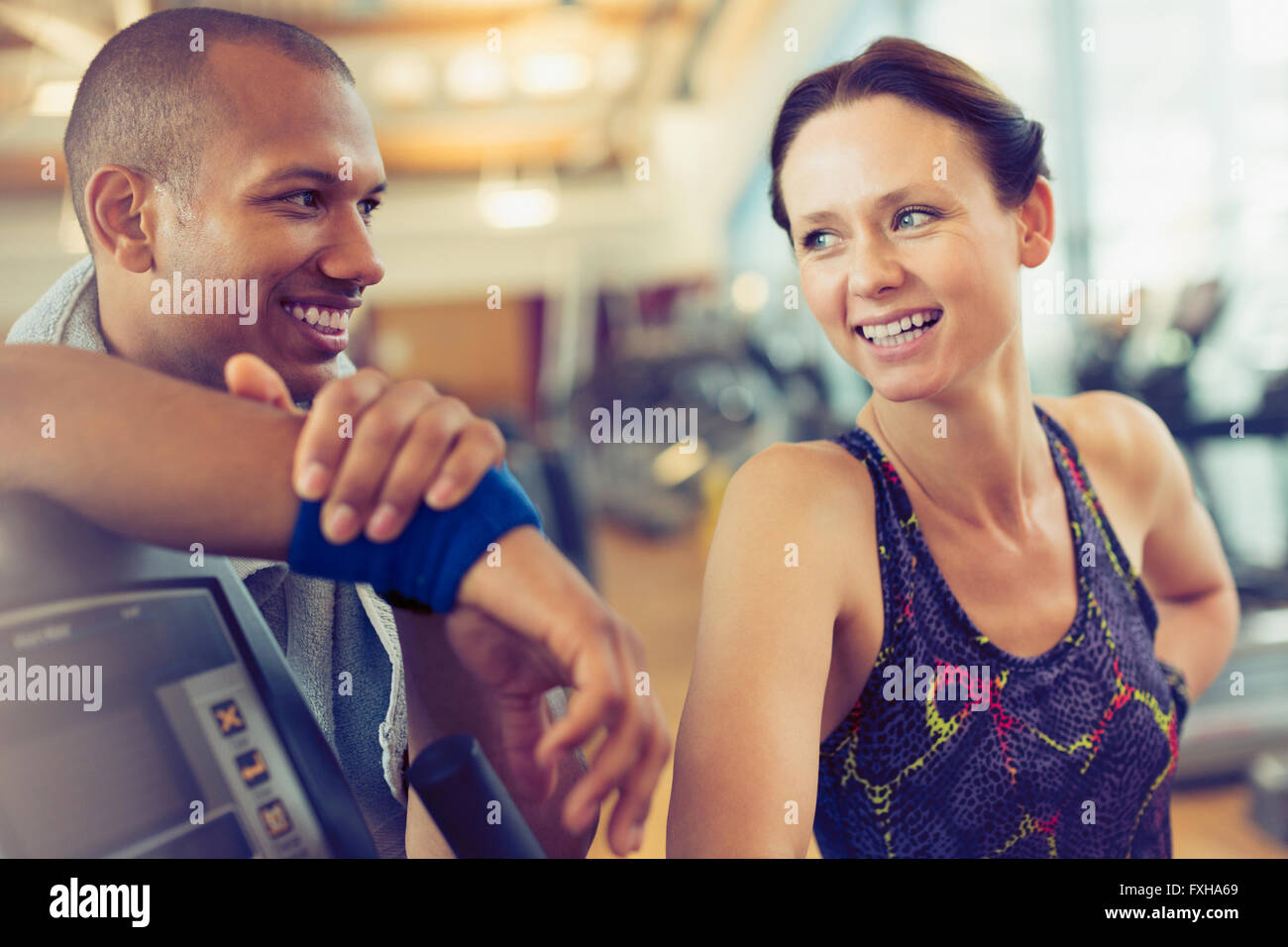 Real people at the gym smiling laughing hi-res stock photography and ...