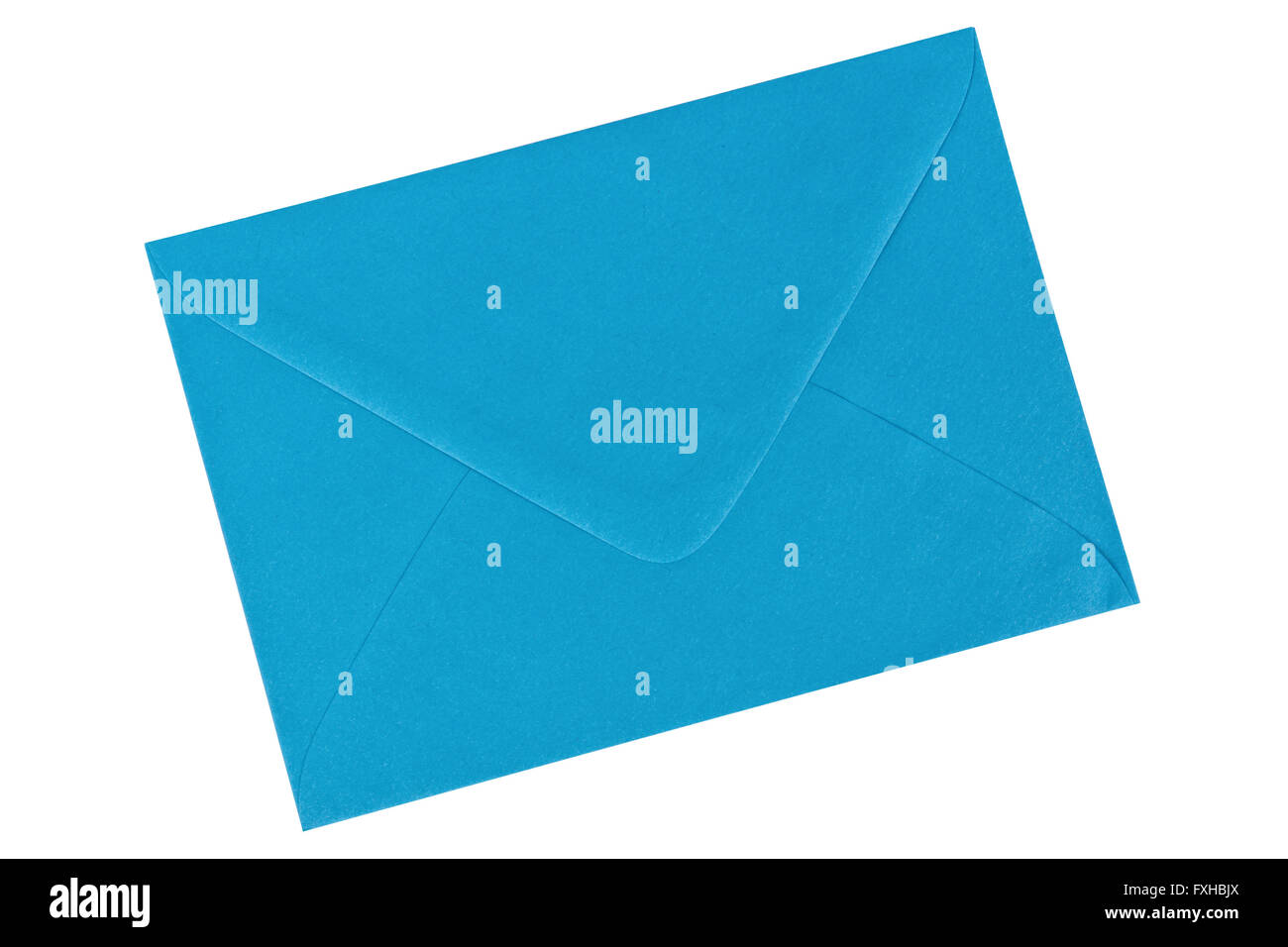 Blue envelope isolated on a white background Stock Photo - Alamy