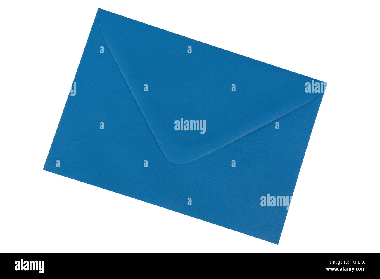 Blue envelope isolated on a white background Stock Photo - Alamy