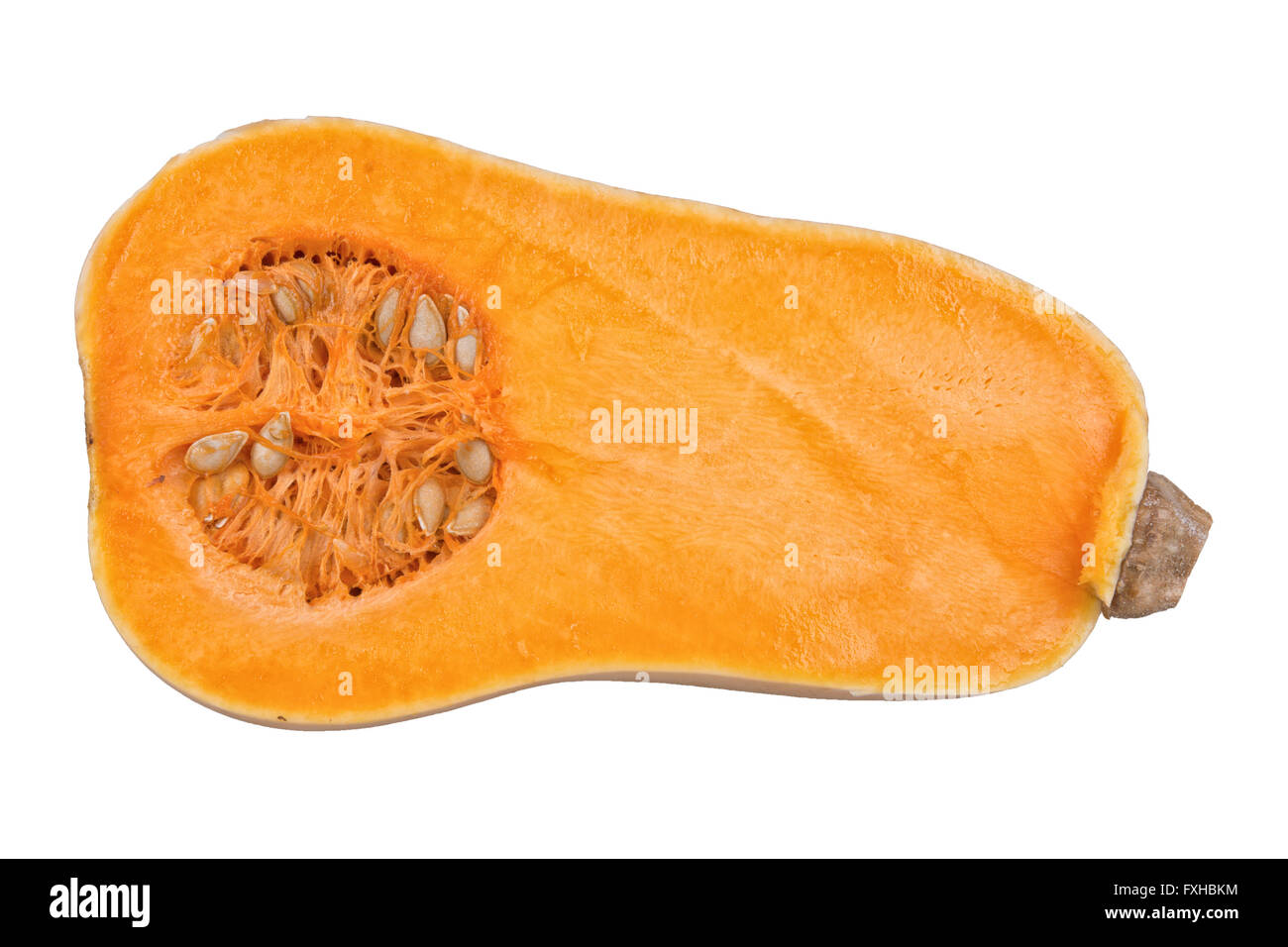 Cut pumpkin isolated on white background Stock Photo - Alamy
