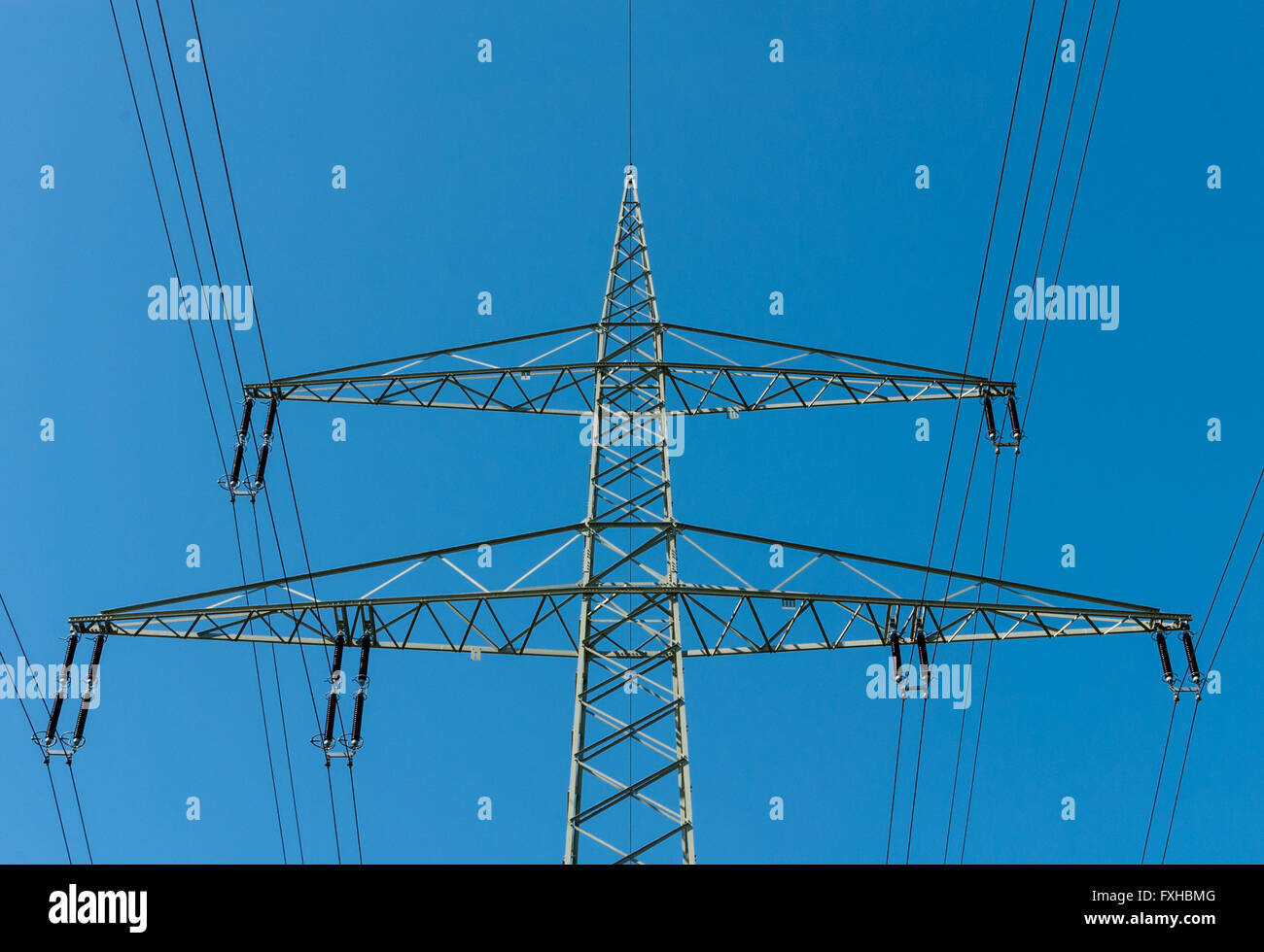 Steel lattice mast of a high voltage line Stock Photo - Alamy