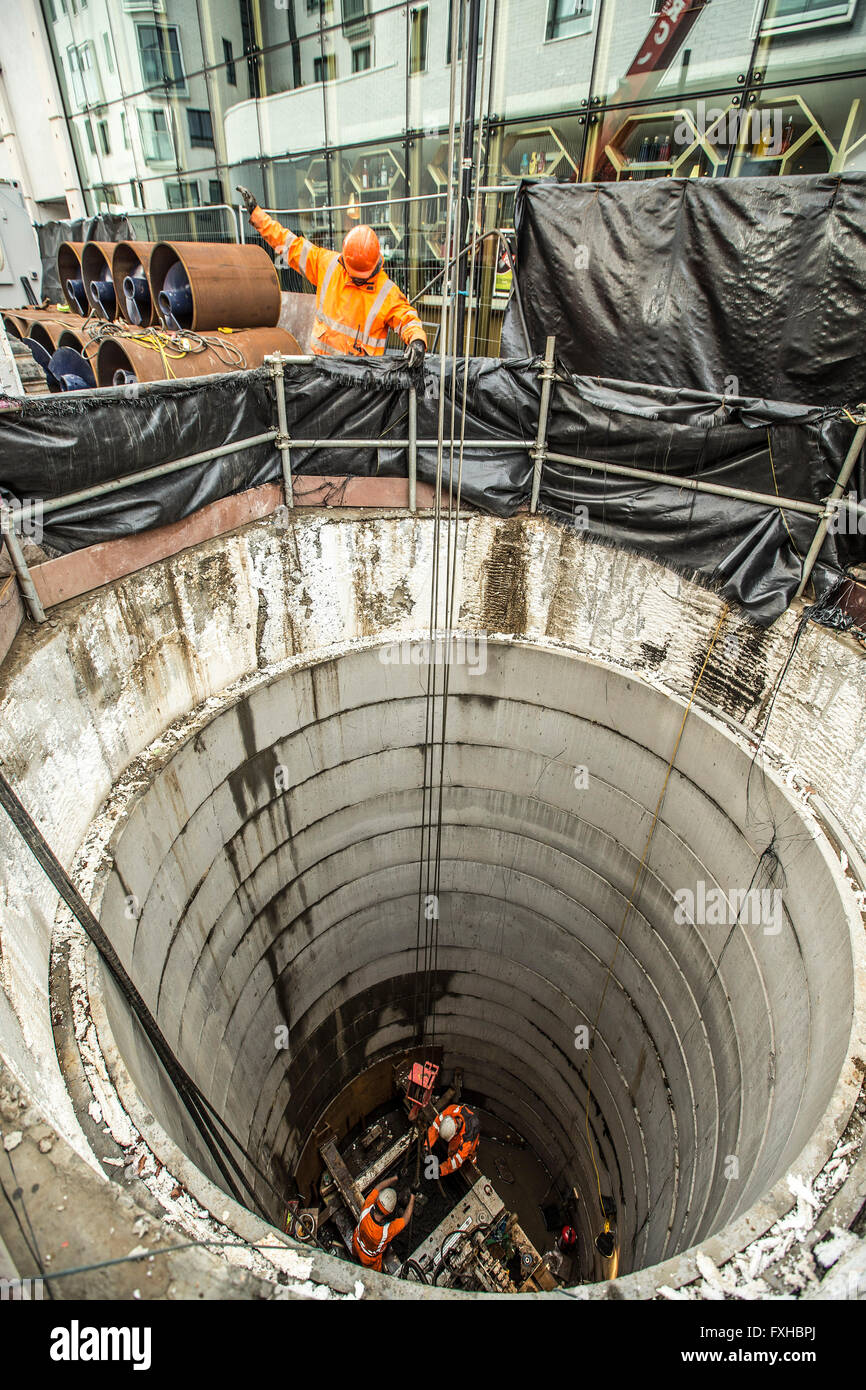 workers working on Waste Water Systems in London Stock Photo - Alamy
