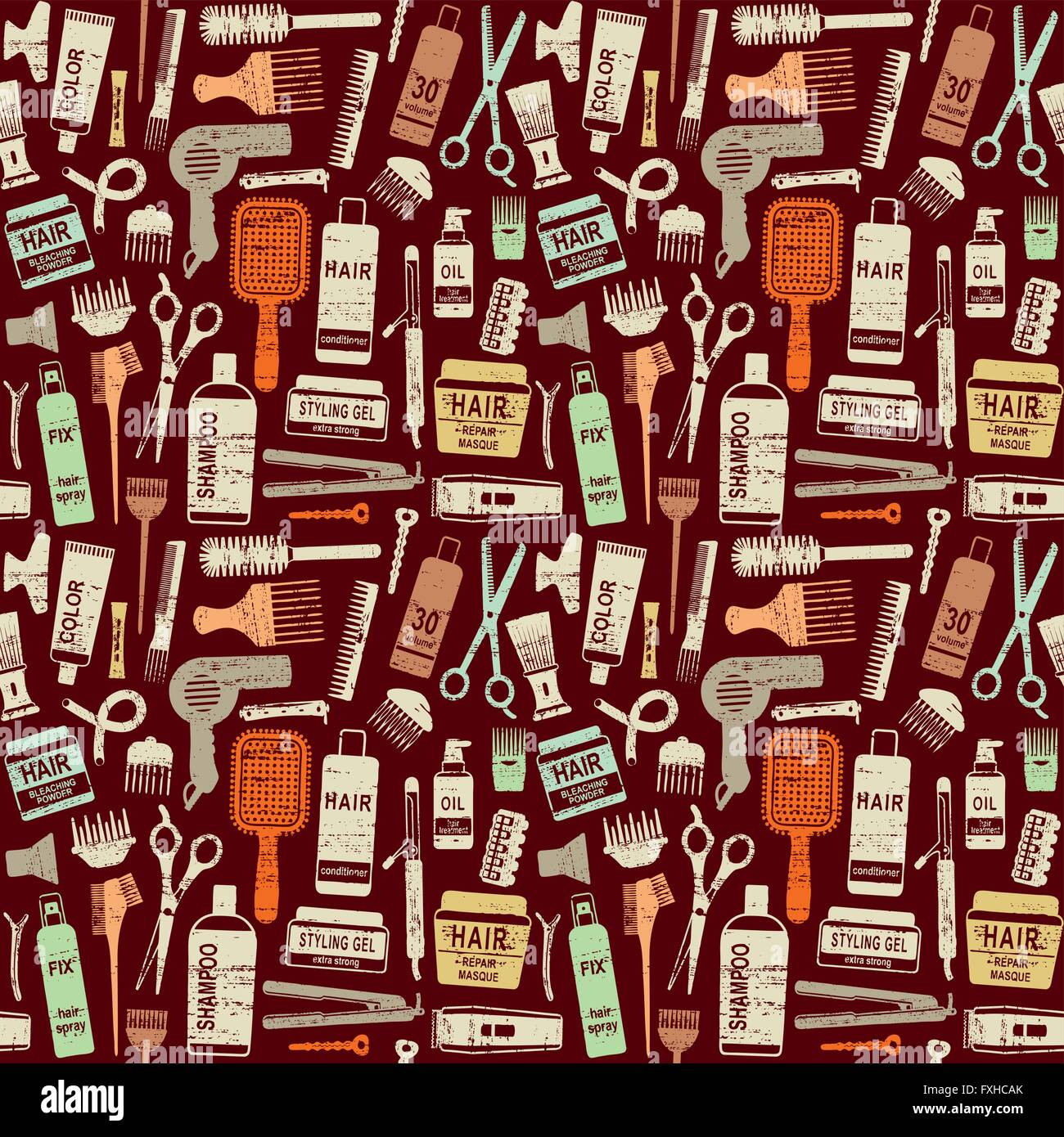 Hair styling related vector seamless hi-res stock photography and ...