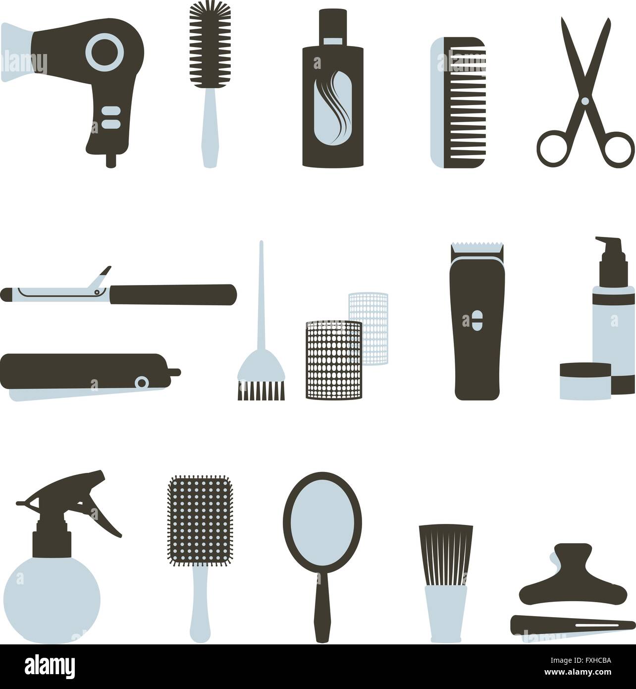 Hairdressing related objects set Stock Vector Image & Art - Alamy