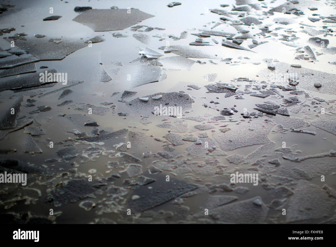 ice breaking up on a lake in Iceland Stock Photo - Alamy