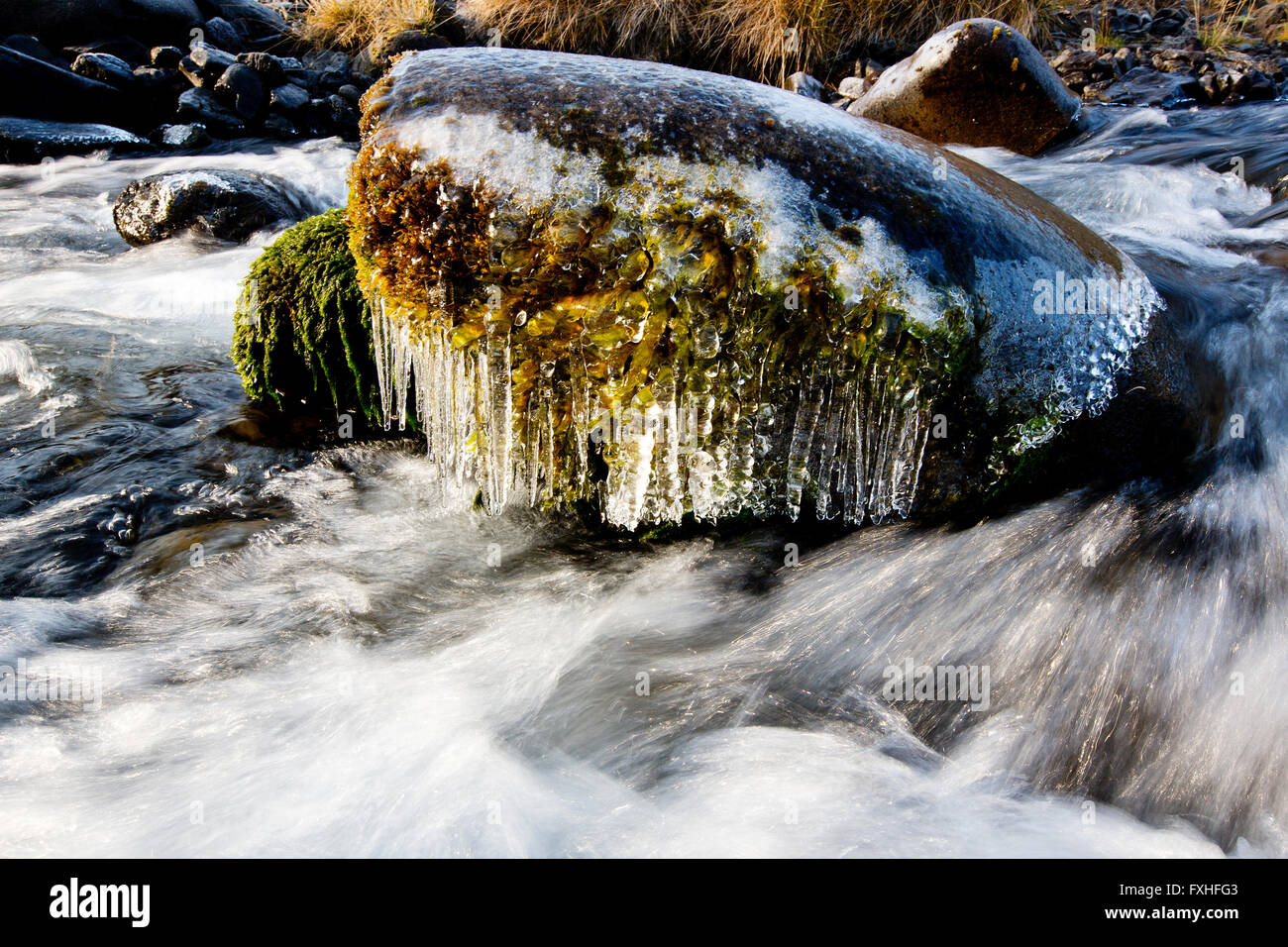 Ice melting in a river in Iceland Stock Photo - Alamy