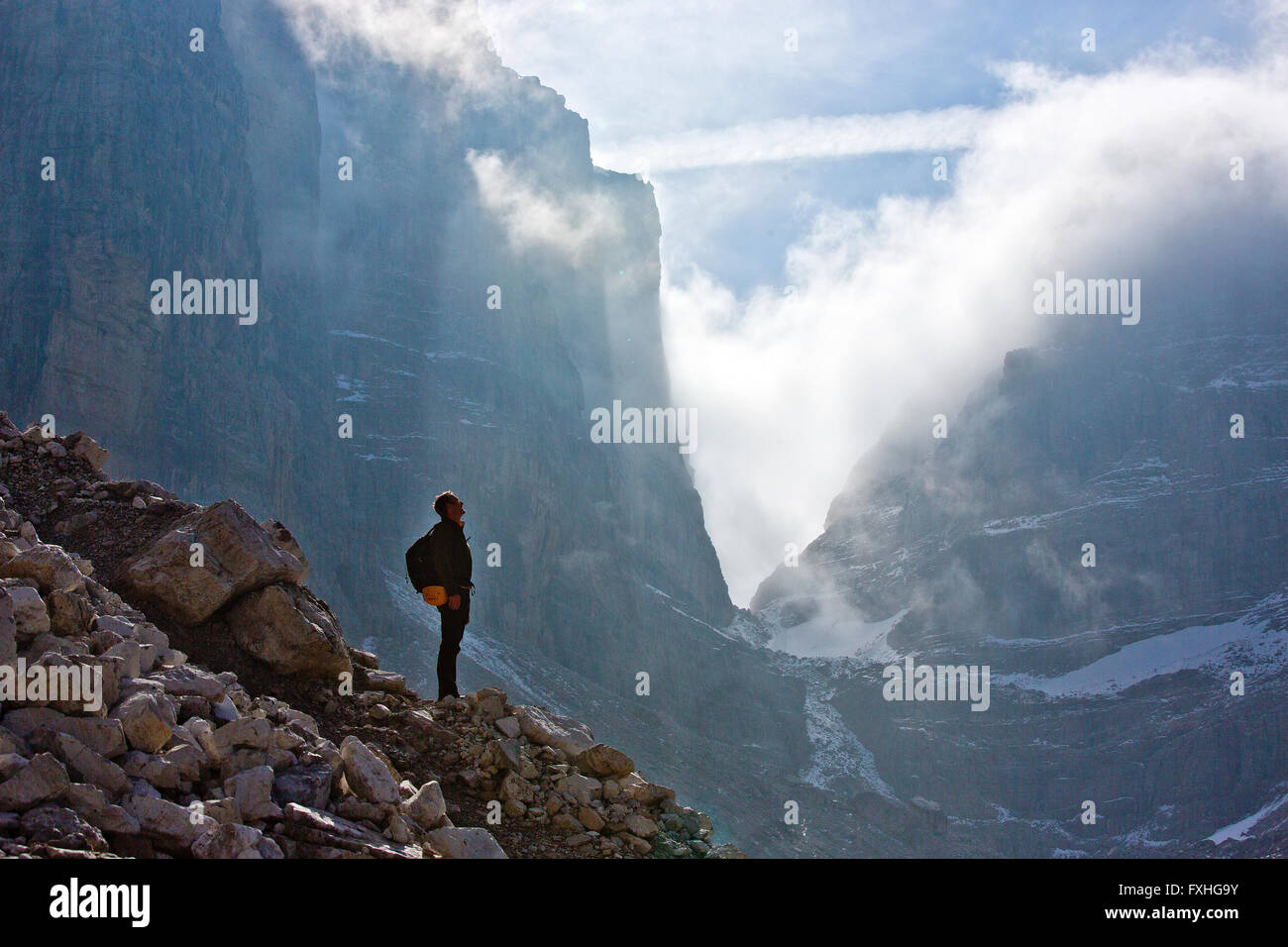 Via ferrata in the dolomites hi-res stock photography and images - Alamy