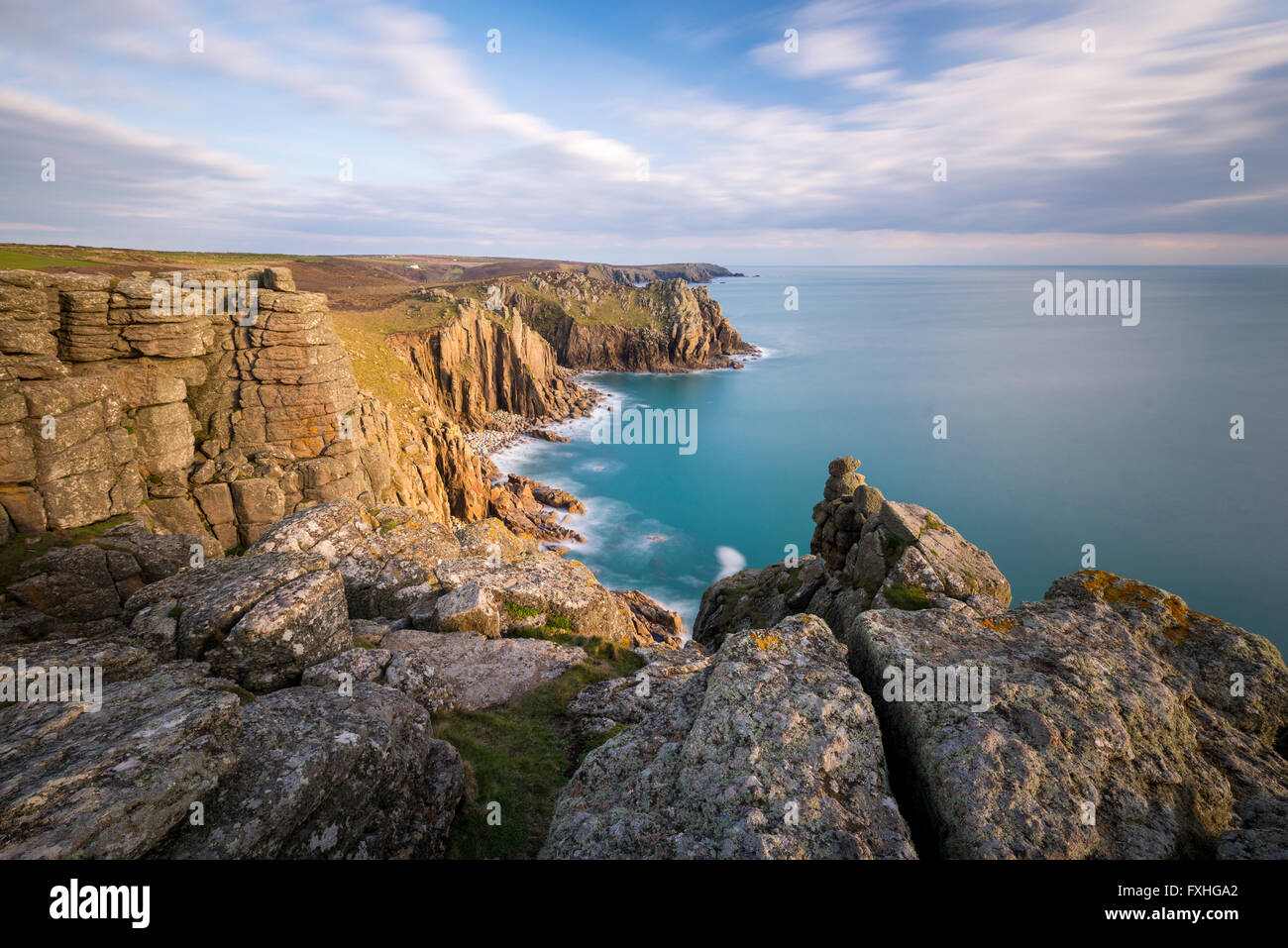 The view from Pordenack Point in Cornwall Stock Photo - Alamy