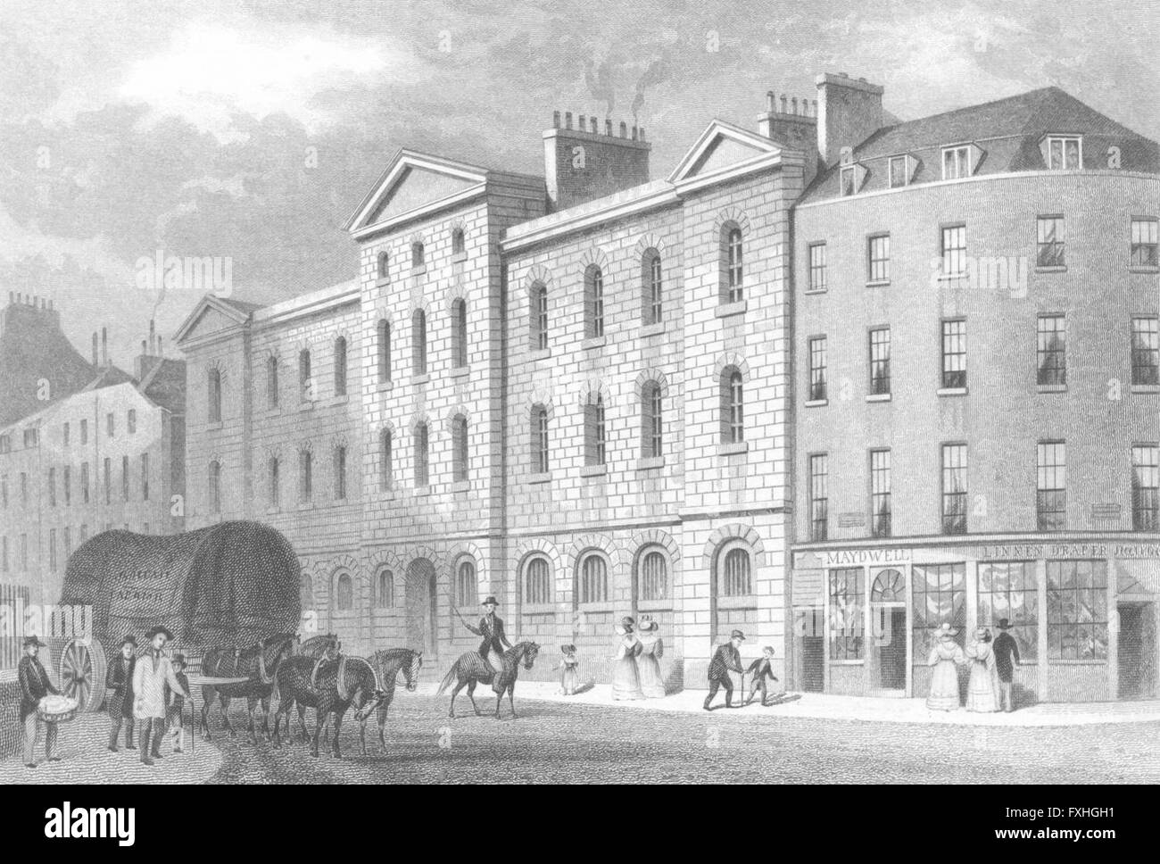 LONDON: Compter, Giltspur Street, antique print 1829 Stock Photo - Alamy