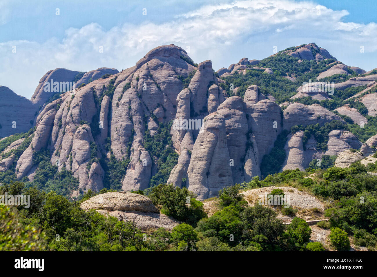 Landscape of Montserrat mountains (Spain Stock Photo - Alamy