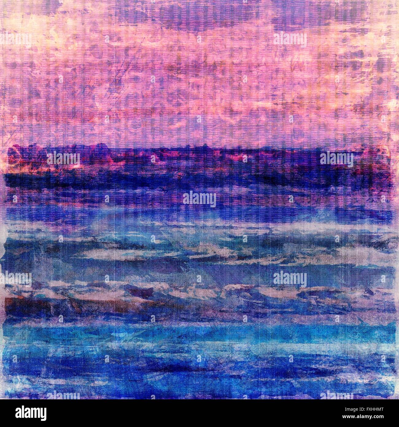 Abstract sunset-themed old background with grunge texture. For art ...