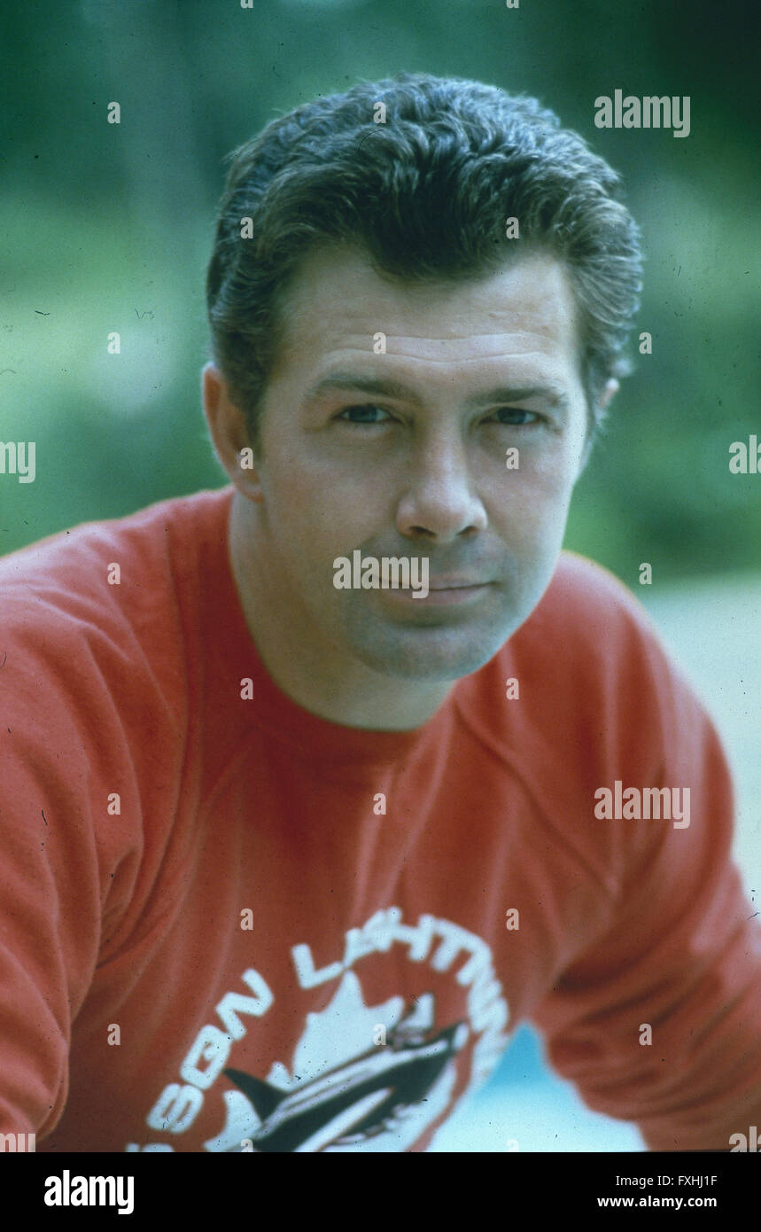 London. UK. ARCHIVE. Lewis Collins in the mid 1980s at his home and ...