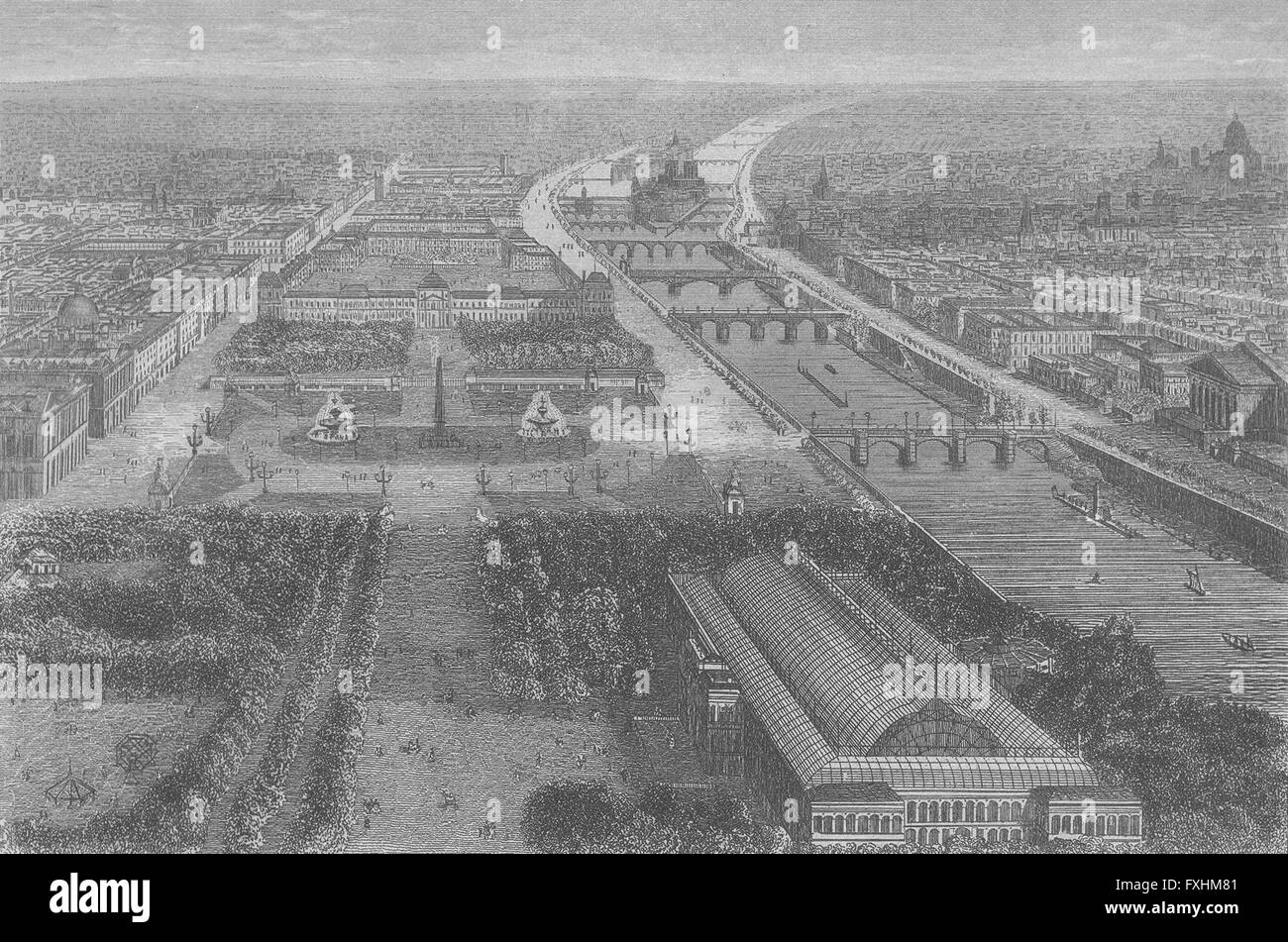 FRANCE: Paris, antique print c1835 Stock Photo - Alamy