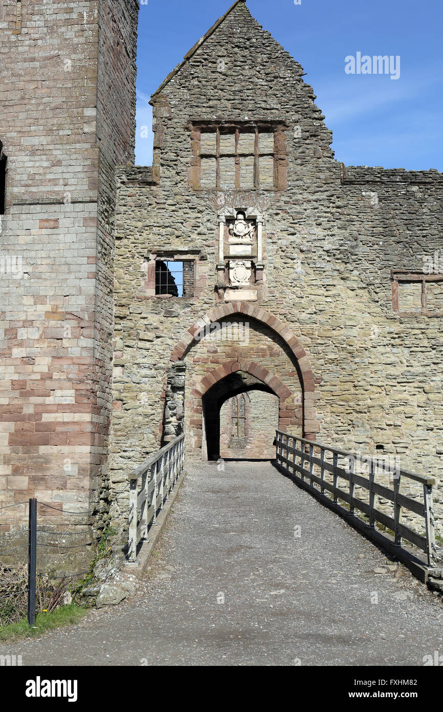 Bridge leading into the inner bailey Ludlow castle Stock Photo - Alamy