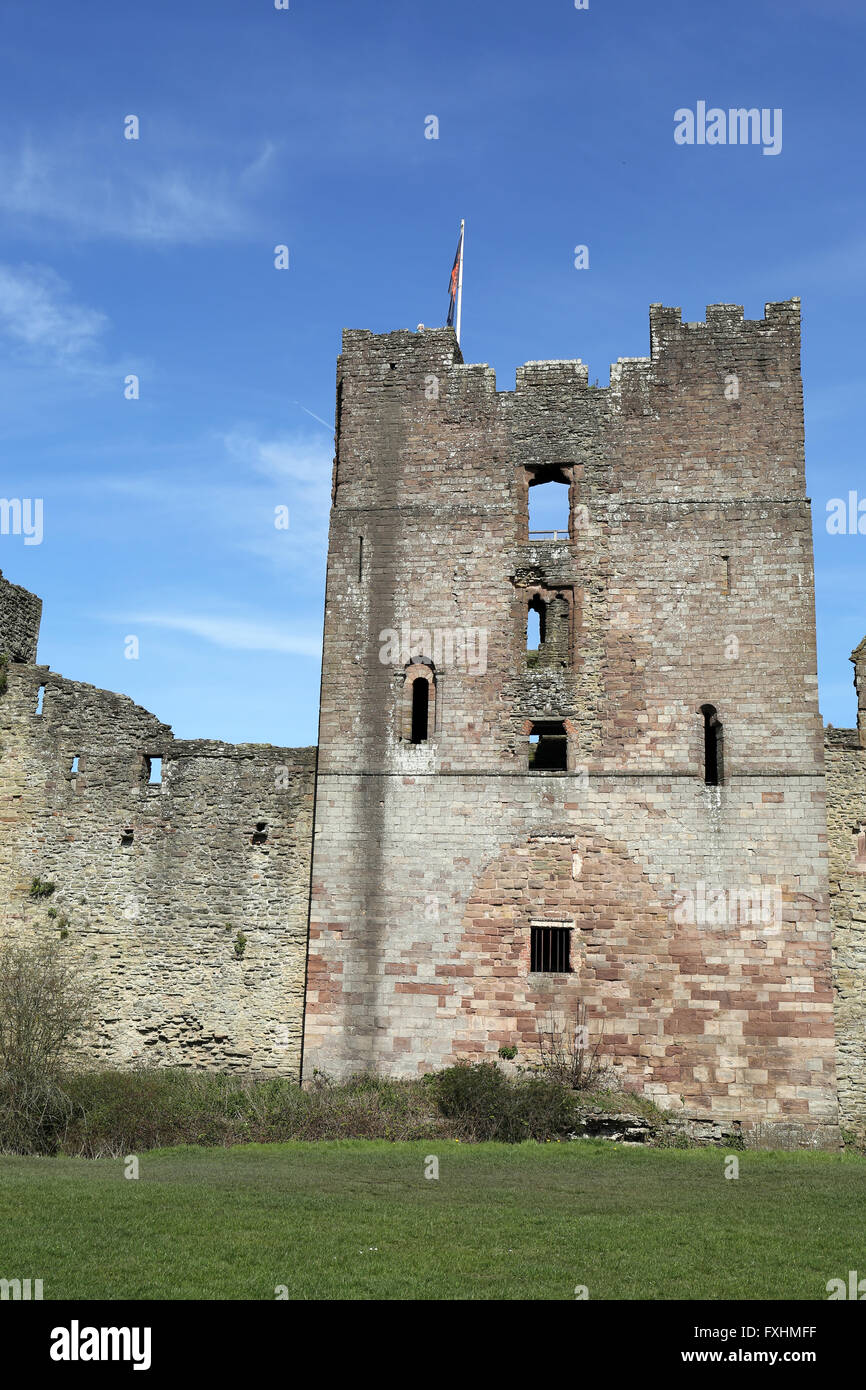 Ludlow castle tower Ludlow Shropshire Stock Photo - Alamy