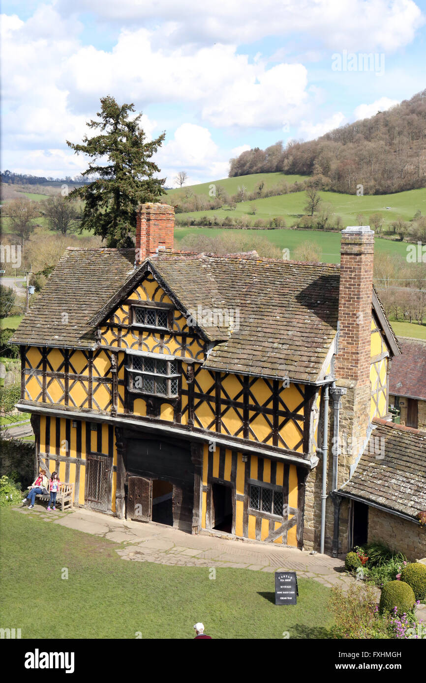 Half timbered gatehouse Stokesay castle near Ludlow Stock Photo - Alamy