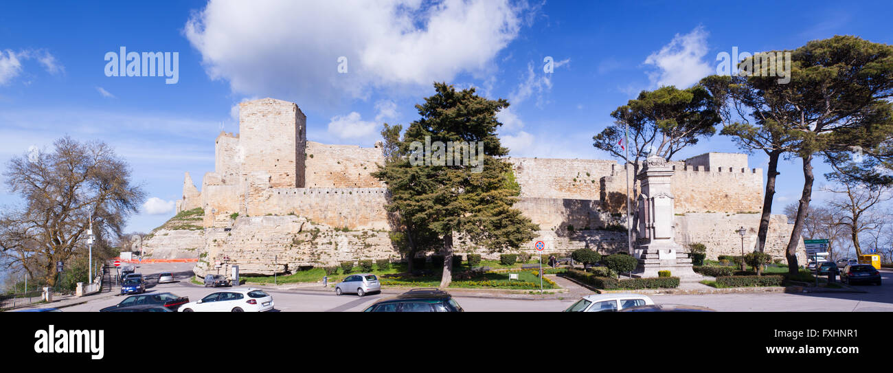View of the Castello di Lombardia - Lombardy Castle, Enna Stock Photo ...