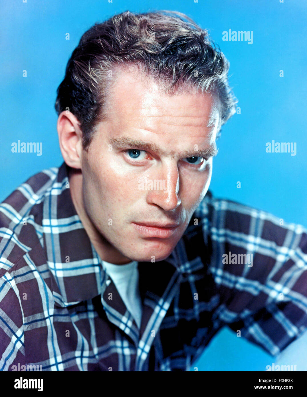 CHARLTON HESTON (1923-2008) US film actor about 1955 Stock Photo - Alamy