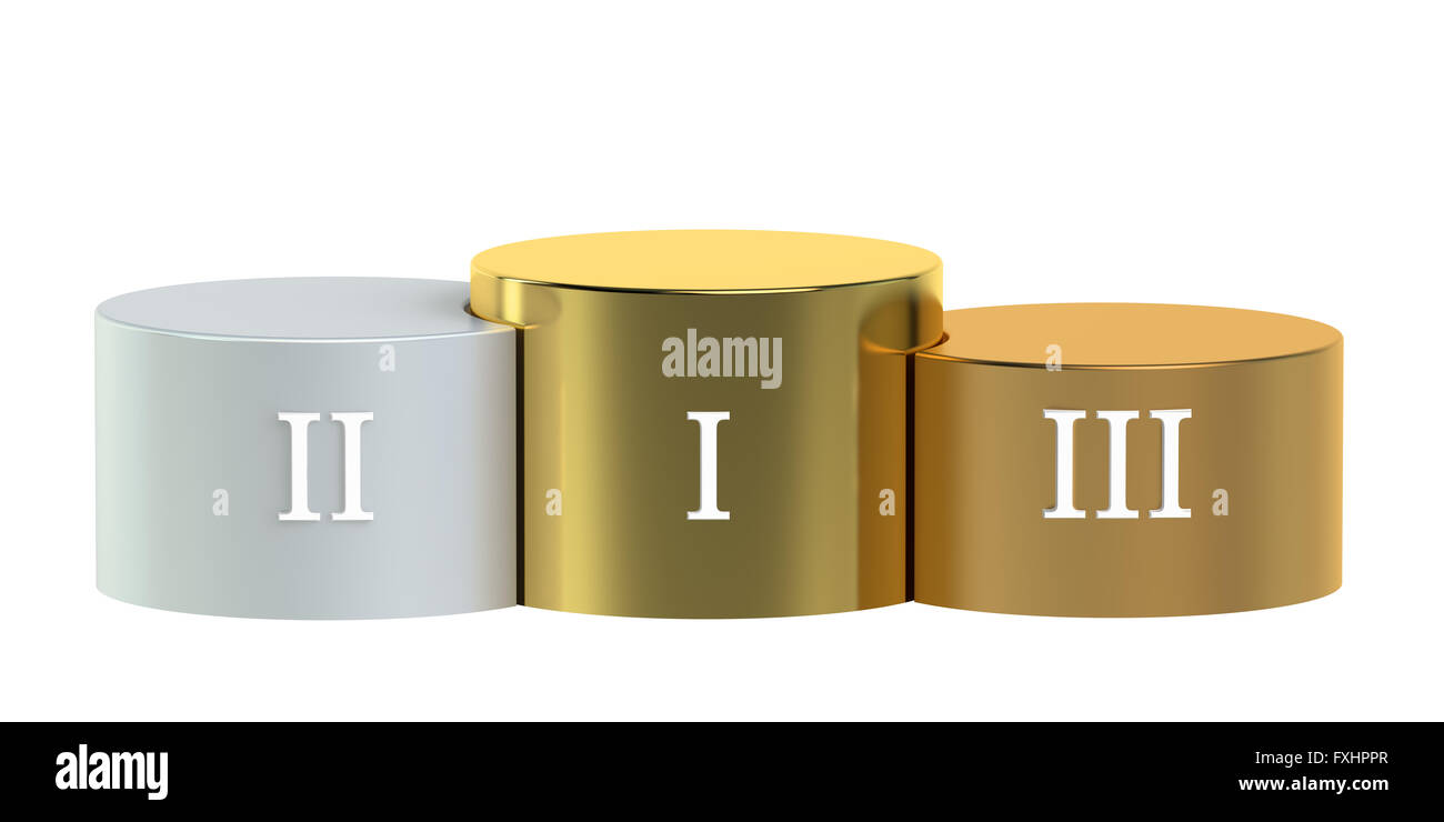 Winners Podium 3D rendering isolated on white background Stock Photo ...