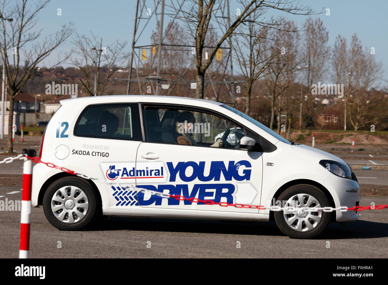 Young girl learning to drive on the Admiral Young driver car scheme for ...