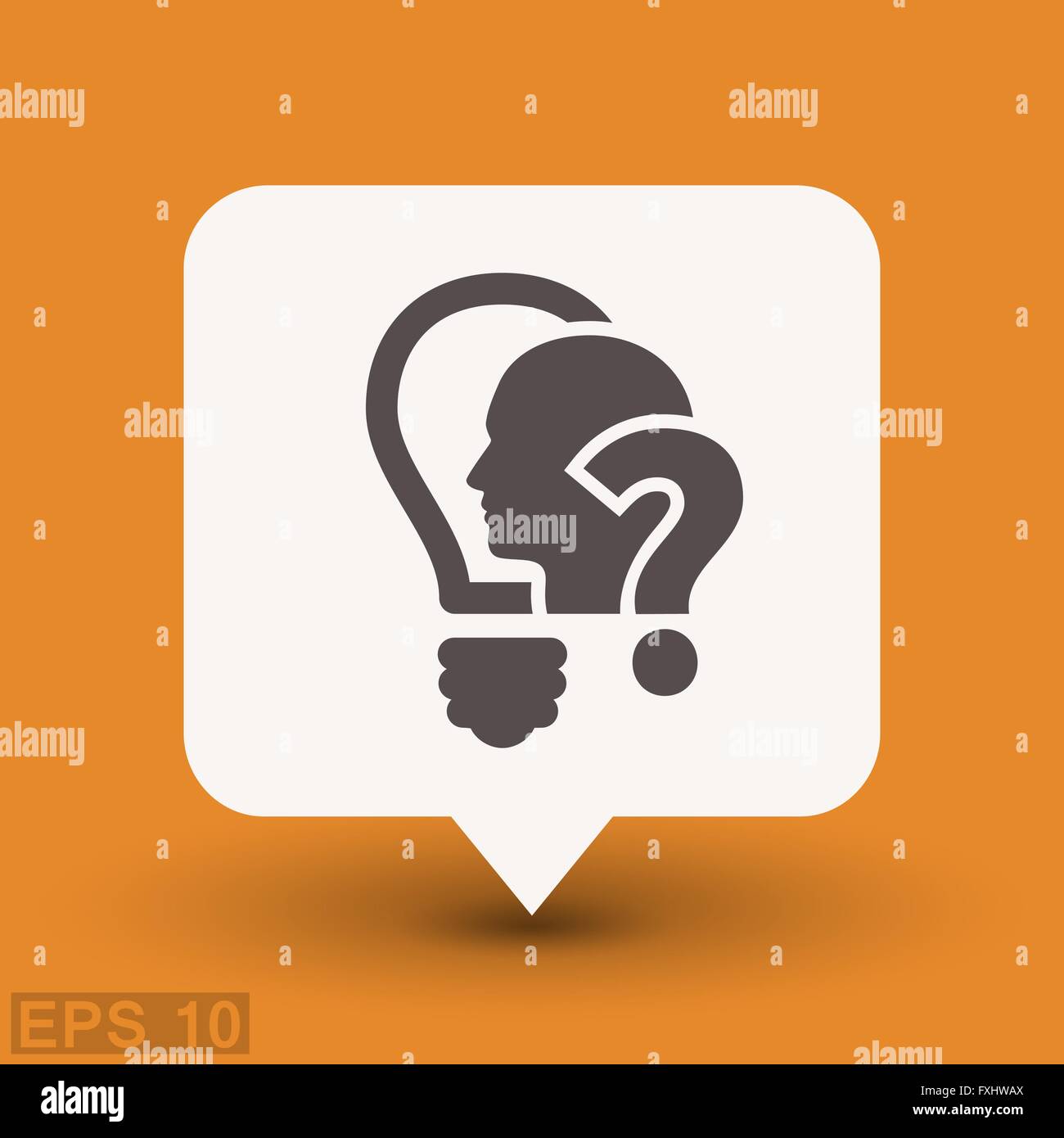 Pictograph of question mark and man. Vector concept illustration for ...