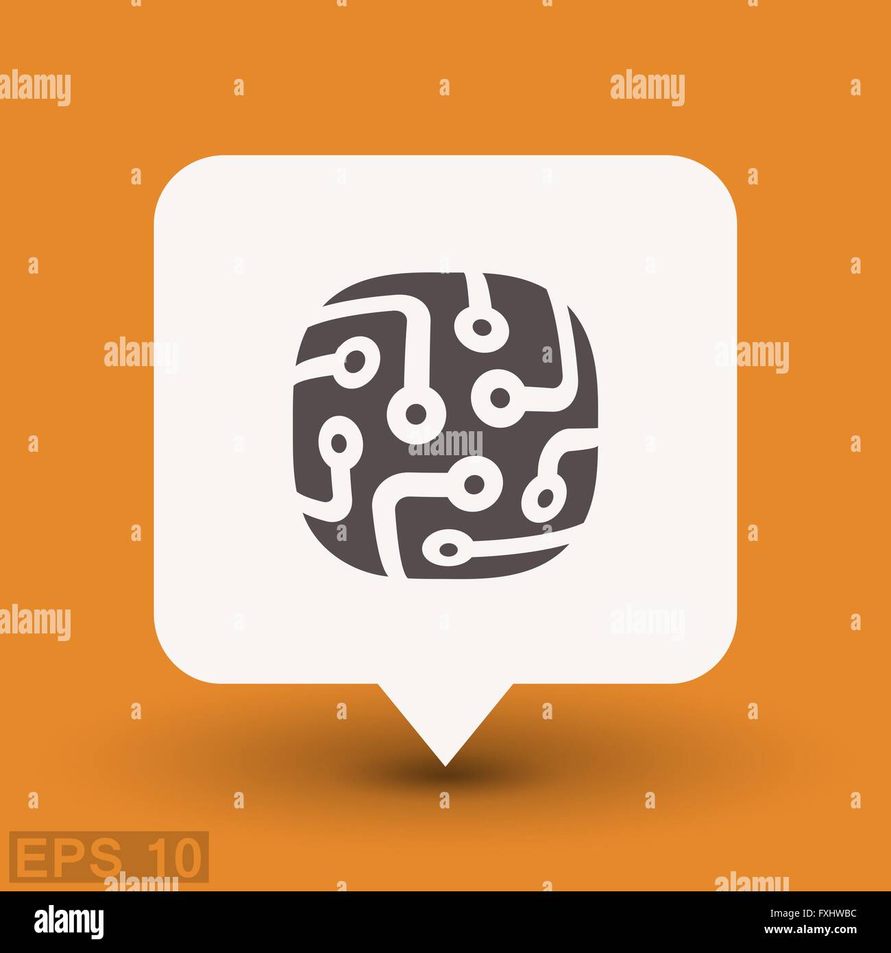 Pictograph of circuit board. Vector concept illustration for design ...