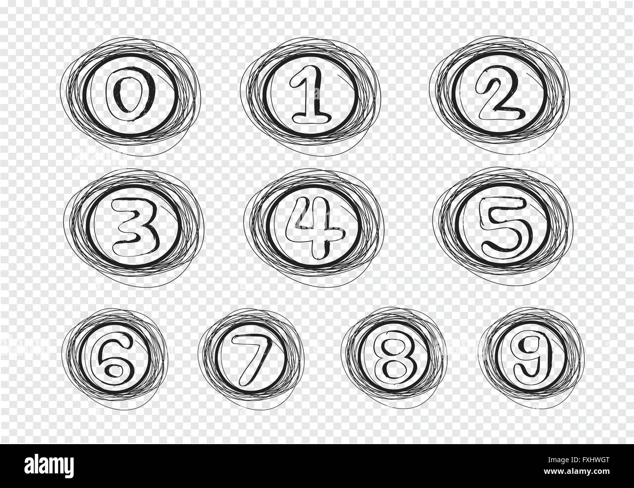 Numbers set in illustration , abstract number Stock Vector Image & Art ...
