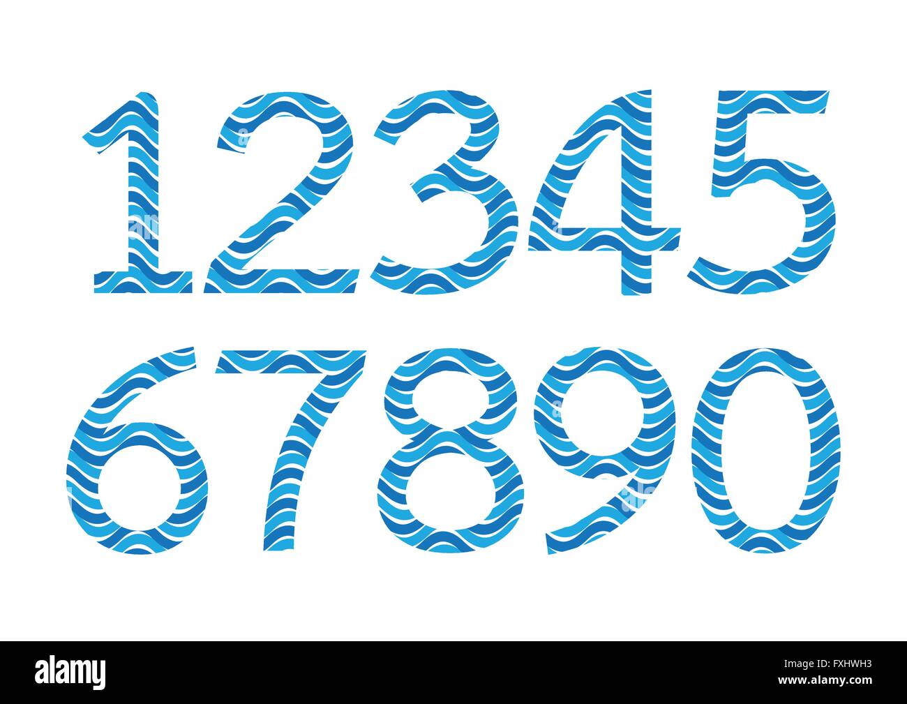Numbers set in illustration , abstract number Stock Vector Image & Art ...