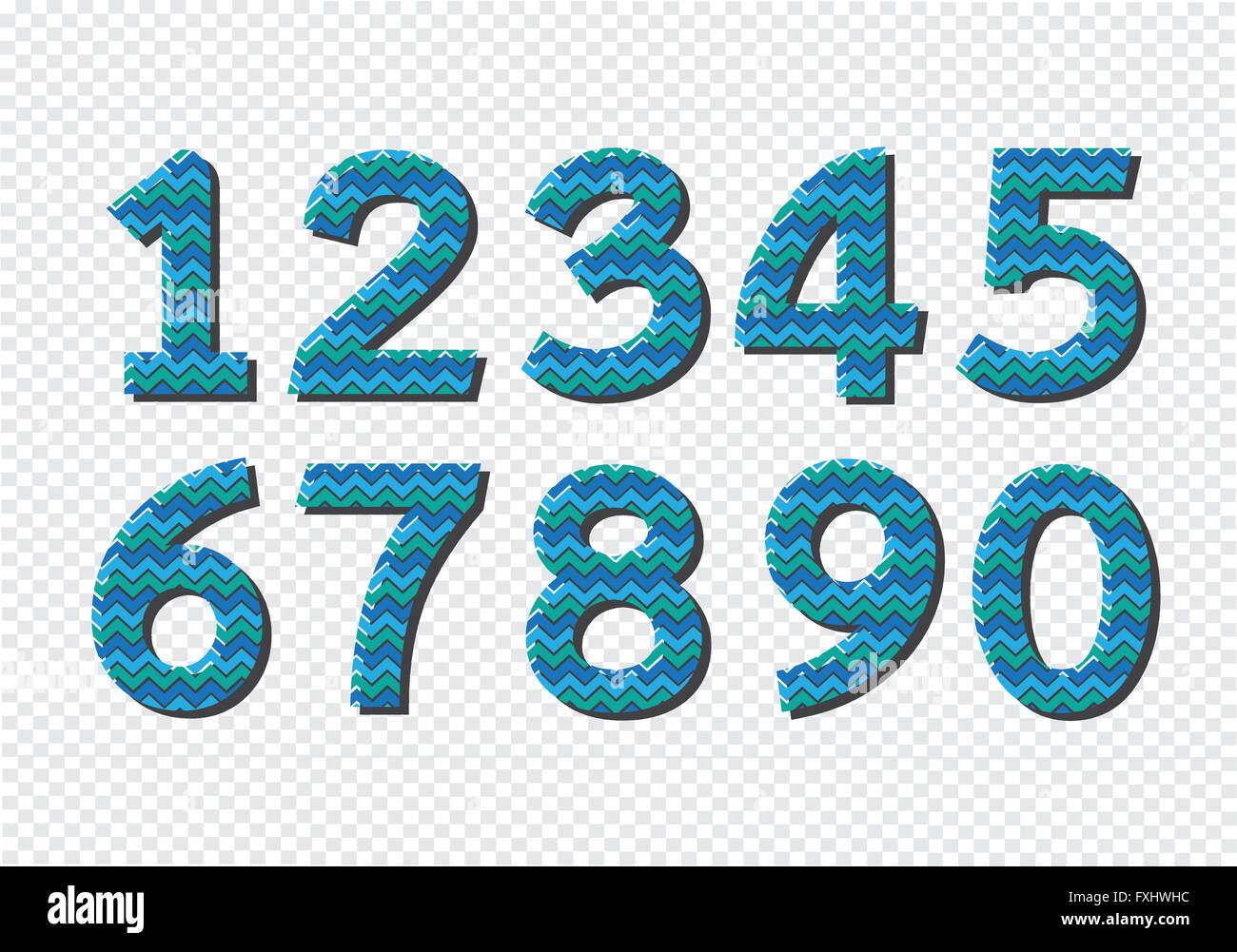 Numbers set in illustration , abstract number Stock Vector Image & Art ...