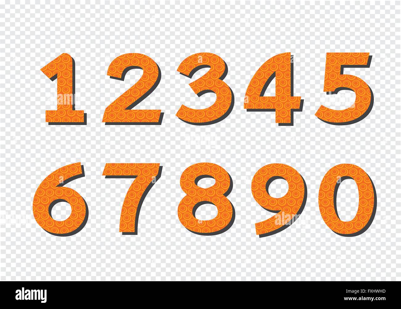 Numbers set in illustration , abstract number Stock Vector Image & Art ...