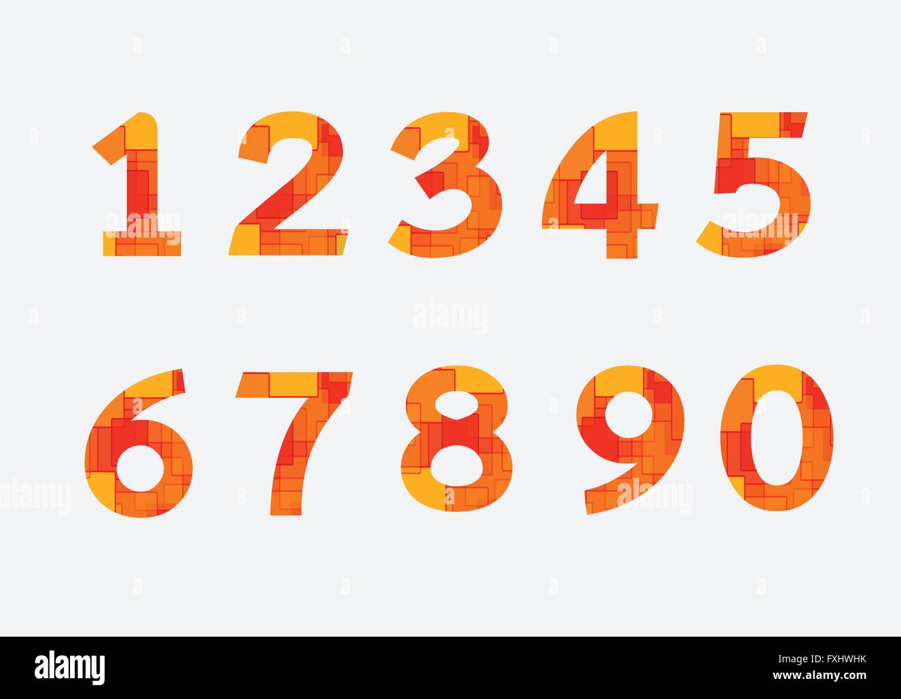 Numbers set in illustration , abstract number Stock Vector Image & Art ...